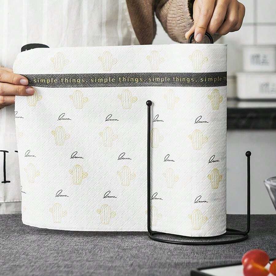 2pcs Metal Freestanding Kitchen Paper Towel Holder Storage Rack, Iron ...