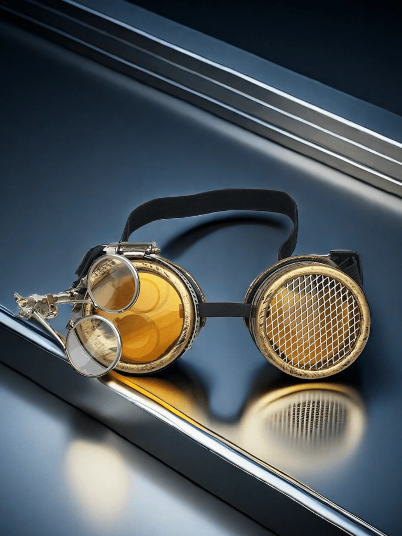 Gothic Retro Style Steampunk Gothic Goggles Magnifying Glasses Model ...