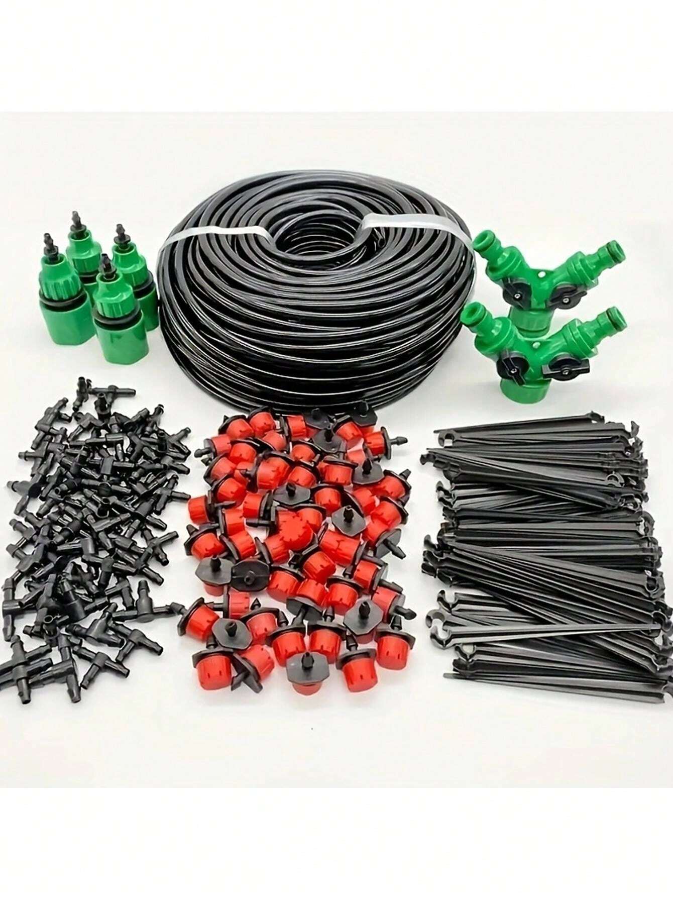 1 Set Garden Watering System: DIY Drip Irrigation Hoses To Easily ...
