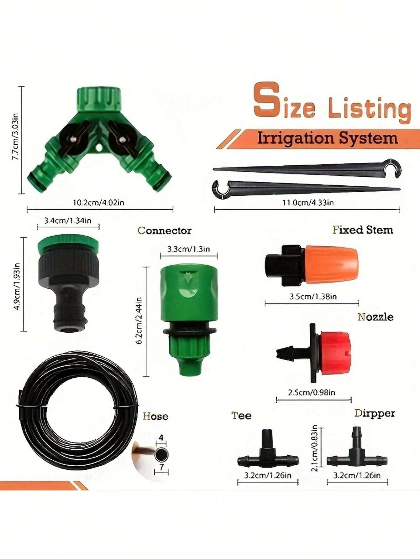 1 Set Garden Watering System: DIY Drip Irrigation Hoses To Easily ...