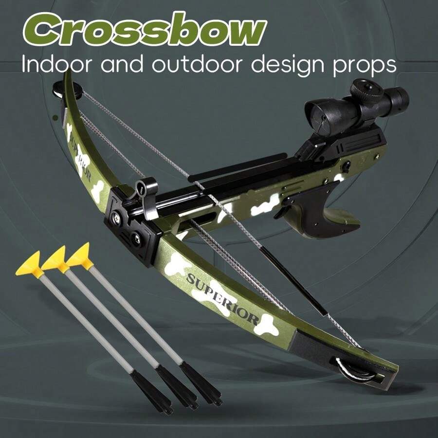 Toy Bow And Arrow Crossbow Set With Suction Cup Arrows For Indoor And ...