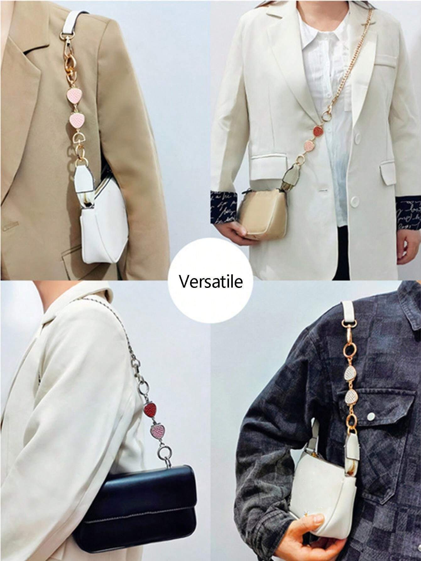 1 pieza Cadena con forma de fresa y corazón sujetadora rápida para ...