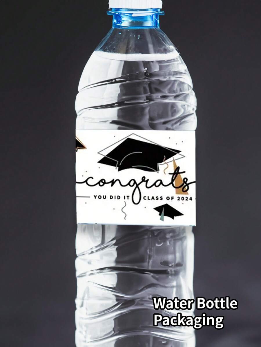 20 Pcs, Water Bottle Packaging, Graduation Water Bottle Labels, Class ...