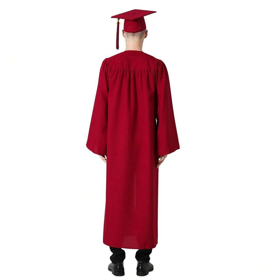 Matte Graduation Gown Cap Tassel Set 2024 For High School And Bachelor ...