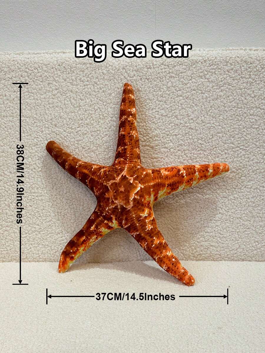 1 PC Simulation Asteroidea Cute Sea Creature Plush Toy Funny Stuffed ...