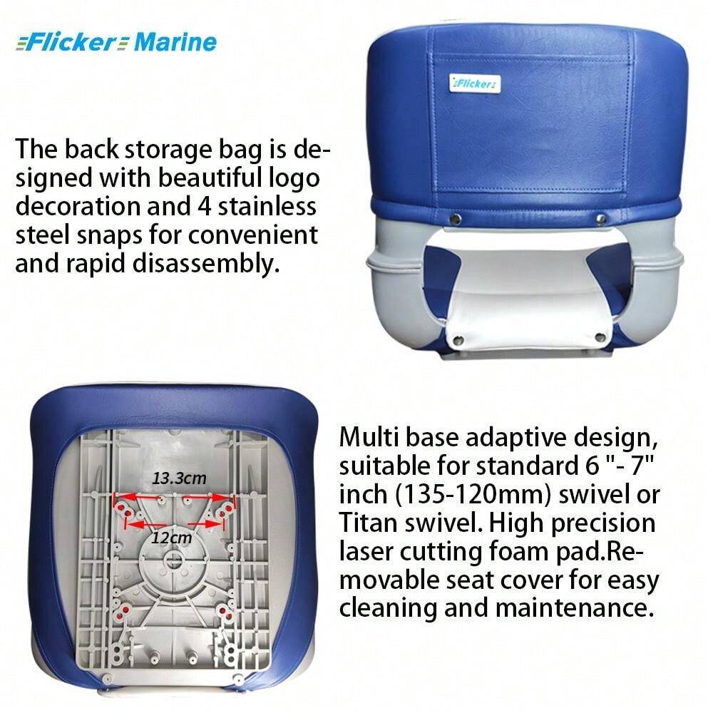 Boat Seat, Folding Boat Chair With Thickened Sponge Padding And Hinge ...