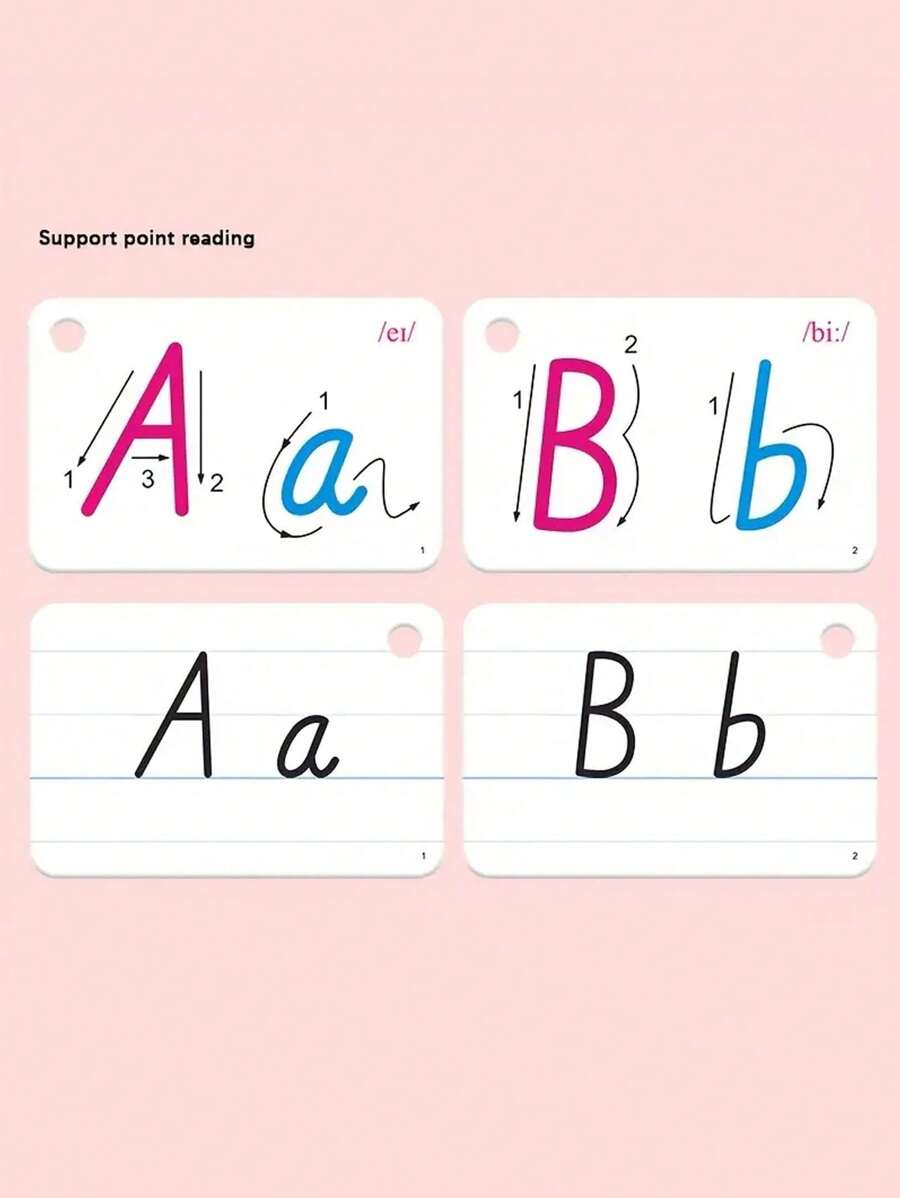 English Alphabet Flash Cards, Elementary Students Learning Upper And ...