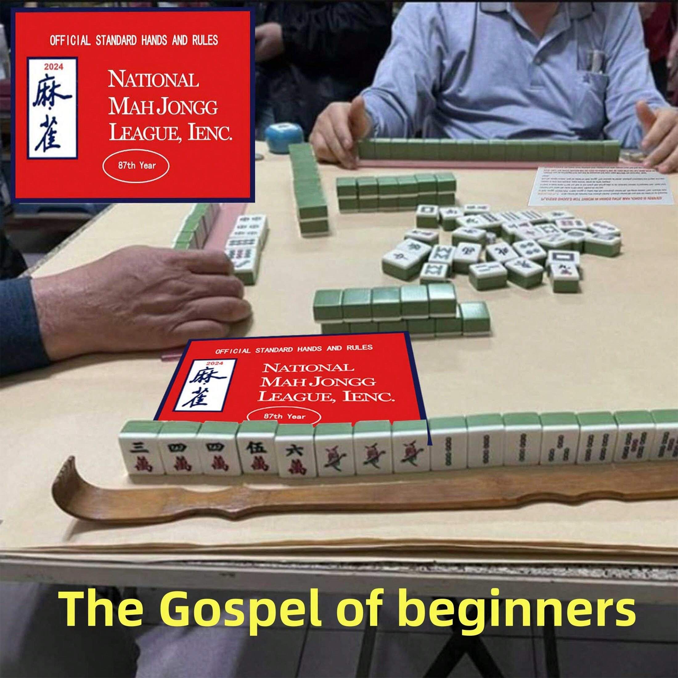 1 pieza Tarjeta de puntuación y reglas de Mahjong completamente nueva ...
