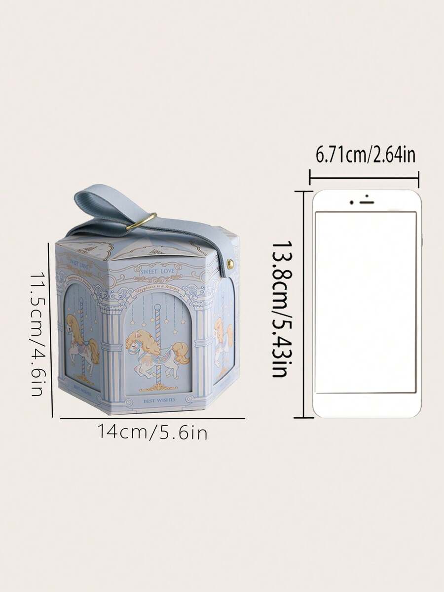 1pc Birthday Cute Gift Bag Candy Box Party Favor Empty Box For Wedding ...