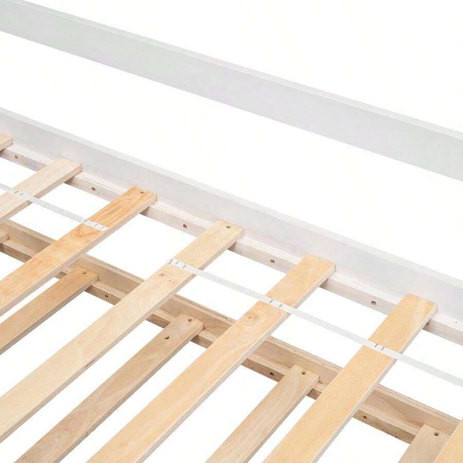 Twin Size Daybed With Trundle, Pine Wood House-Shaped Headboard Bed ...