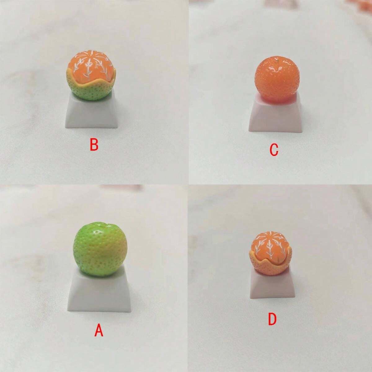 Simulation Fruit Orange Half-Peel Keycaps Creative Personality 3D DIY ...