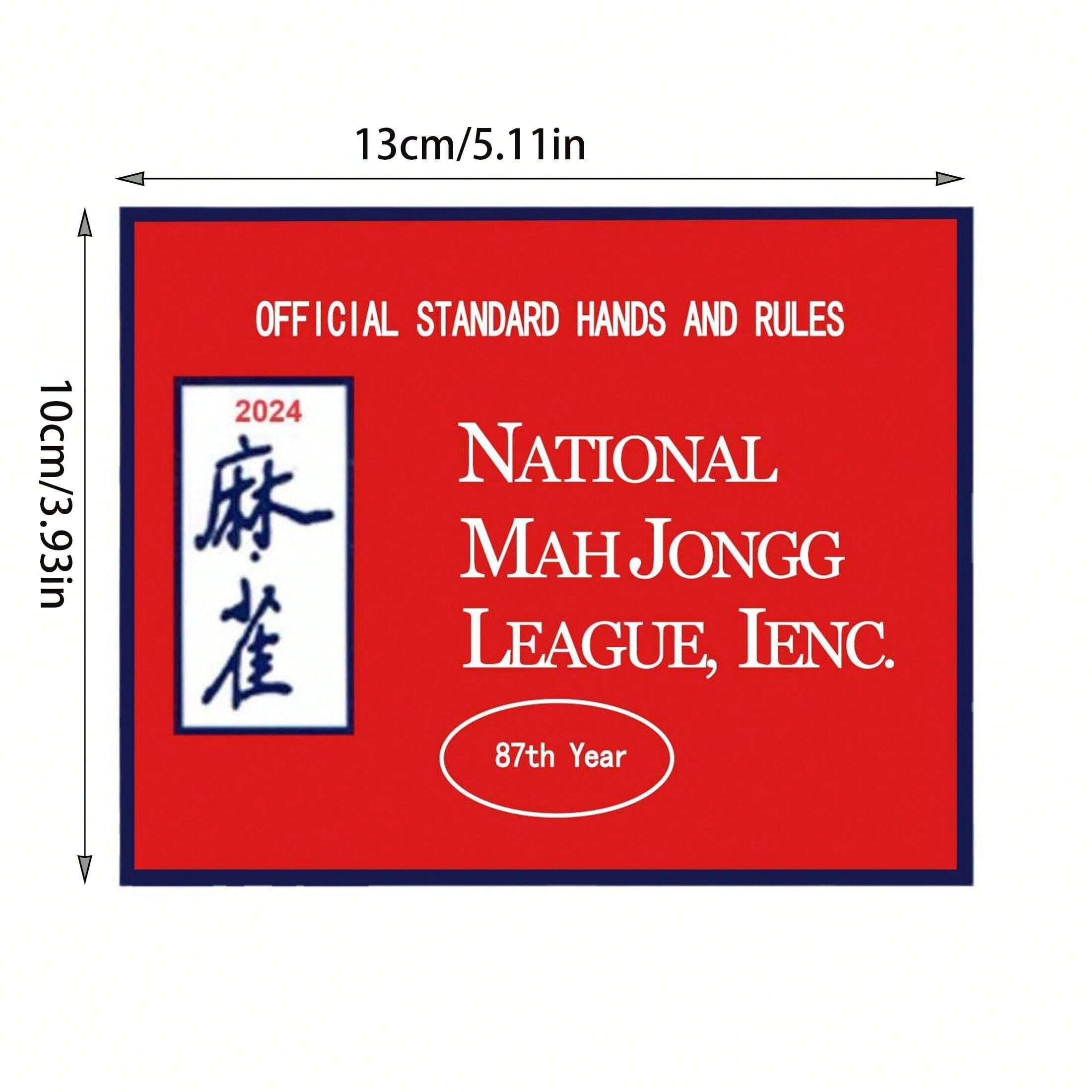 1 pieza Tarjeta de puntuación y reglas de Mahjong completamente nueva ...
