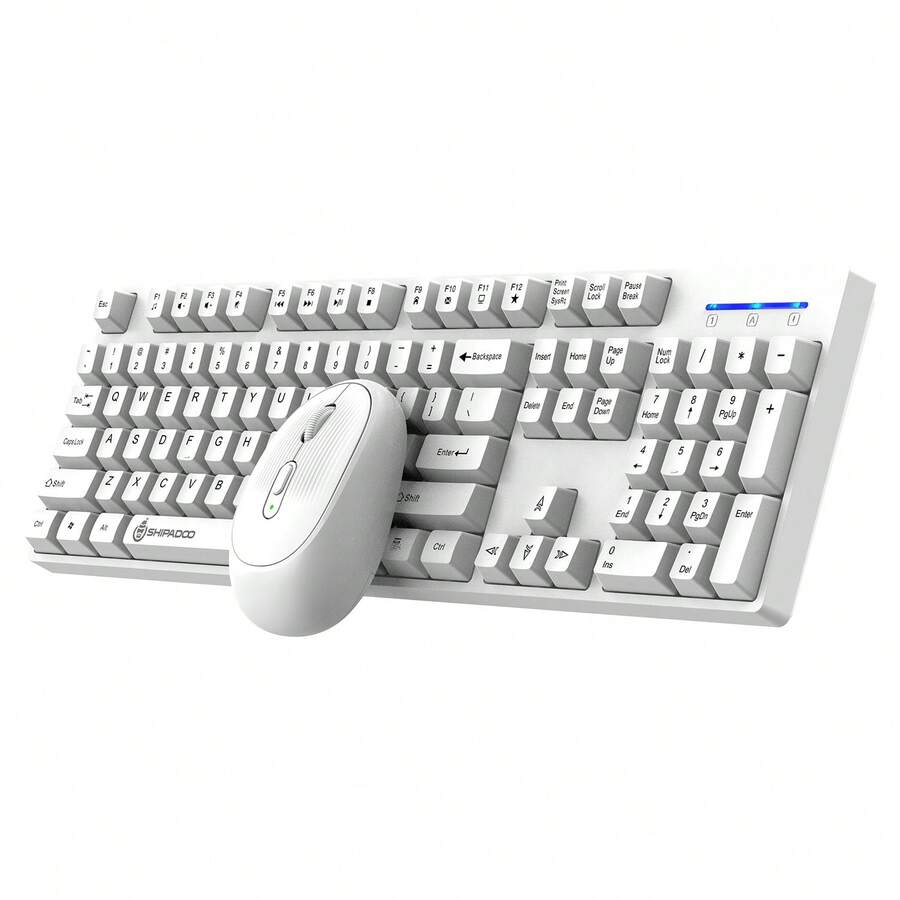 Shi Ba Du W1060 Modische Tri-Color Interne Gewichtete 2,4G Wireless Tastatur und Maus Combo ...