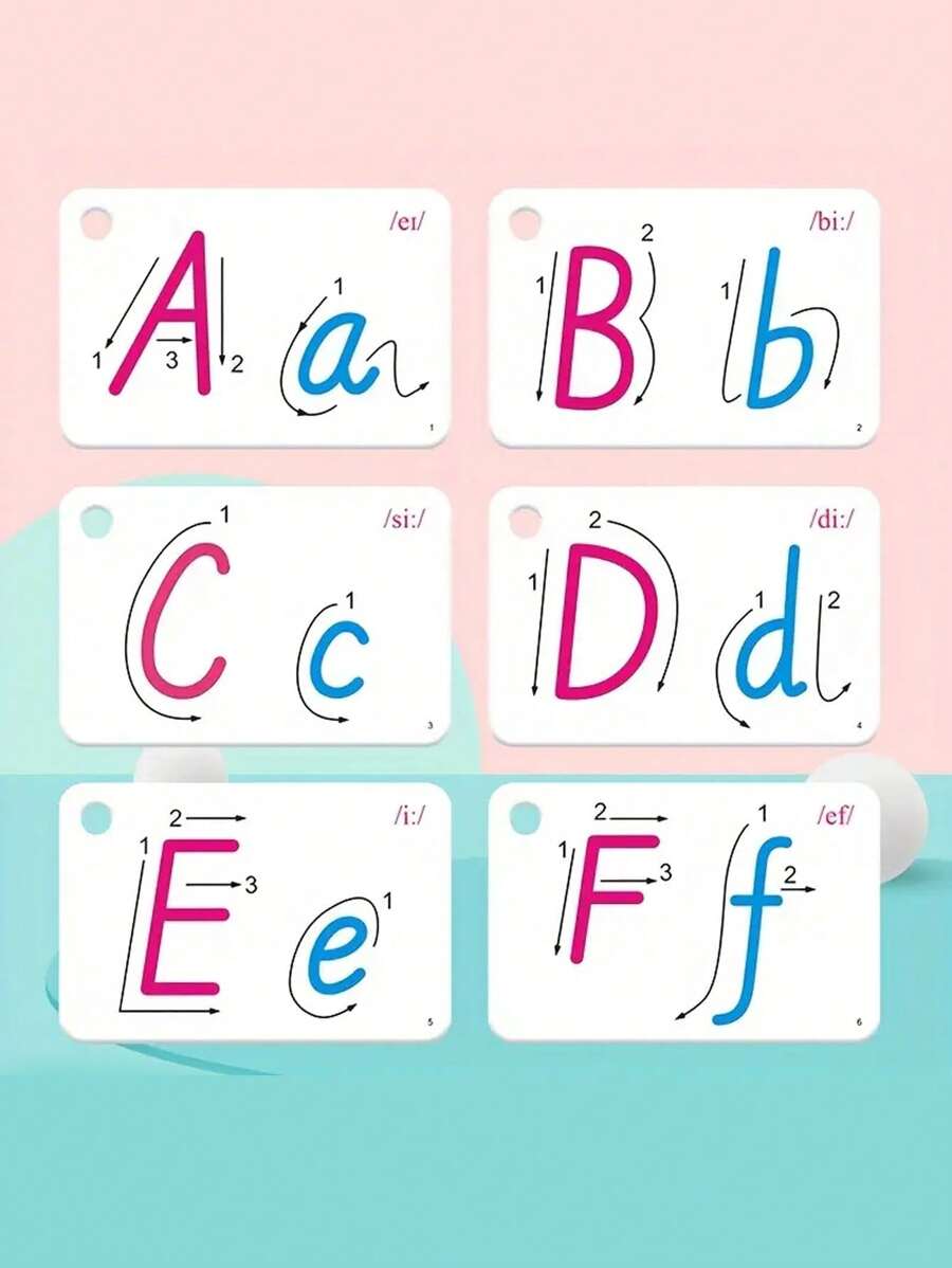 English Alphabet Flash Cards, Elementary Students Learning Upper And ...