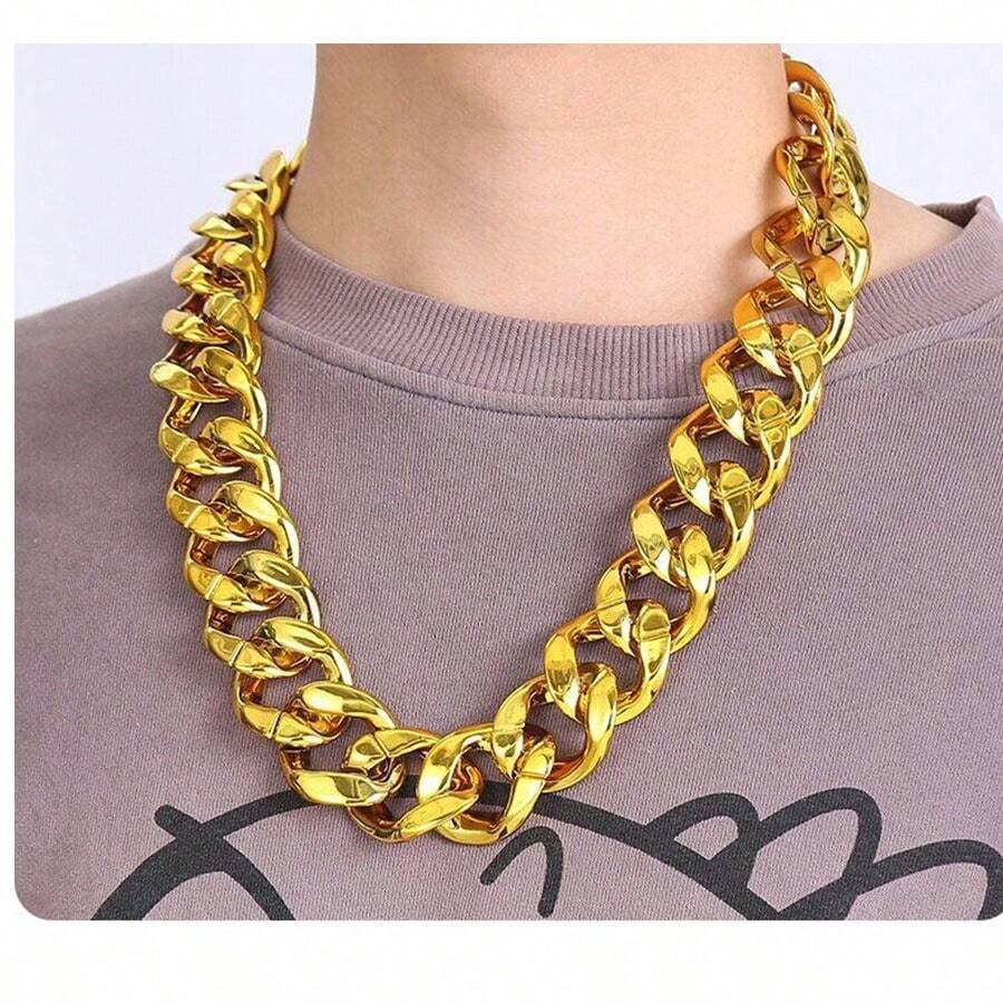 Hip-Hop Style 40cm Imitation Gold Chain Necklace For Men, Party ...