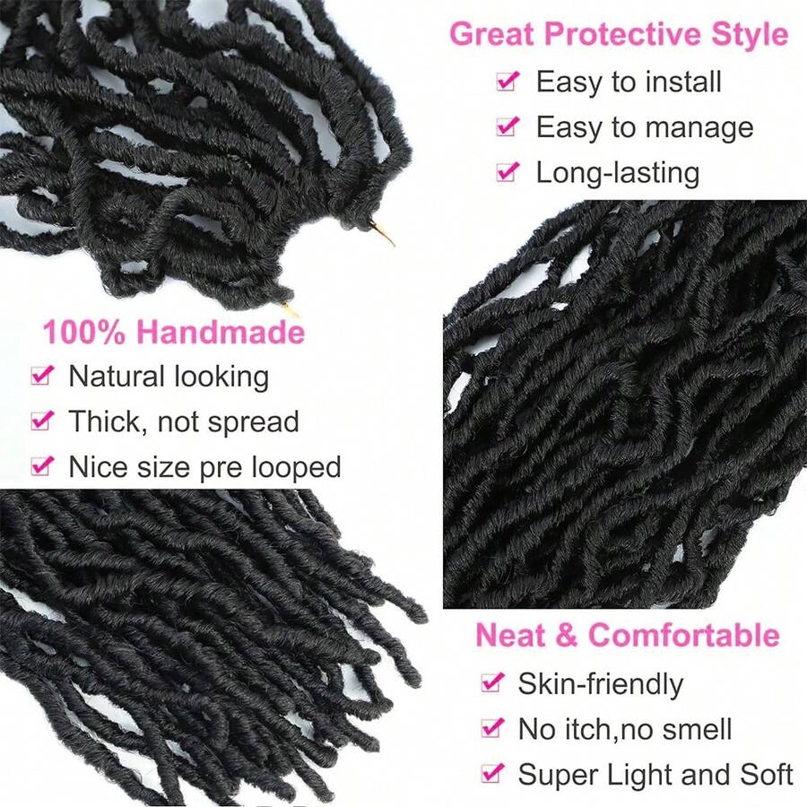 Faux Locs Crochet Hair 14 Inch Soft Locs 1 Pack Crochet Hair For Women ...