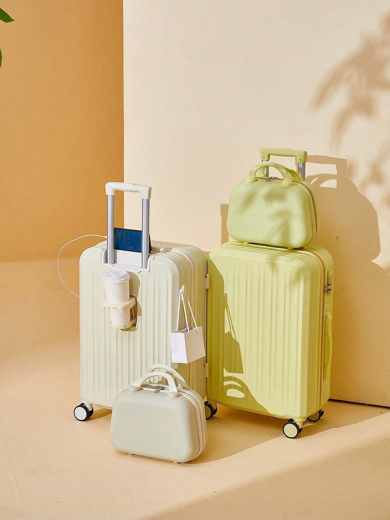 Ensemble de 2 valises grande capacité avec port de charge USB, sac de ...
