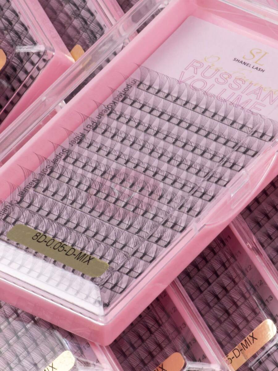 180Pcs Premade Fans Eyelash Extensions 8D Individual Lash Clusters Korean PBT Fiber Mega Volume ...
