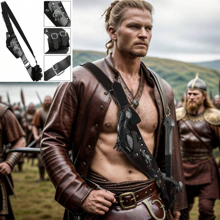 Warrior Back Sword Holster Medieval Armor, Shoulder Back Sheath Frog ...