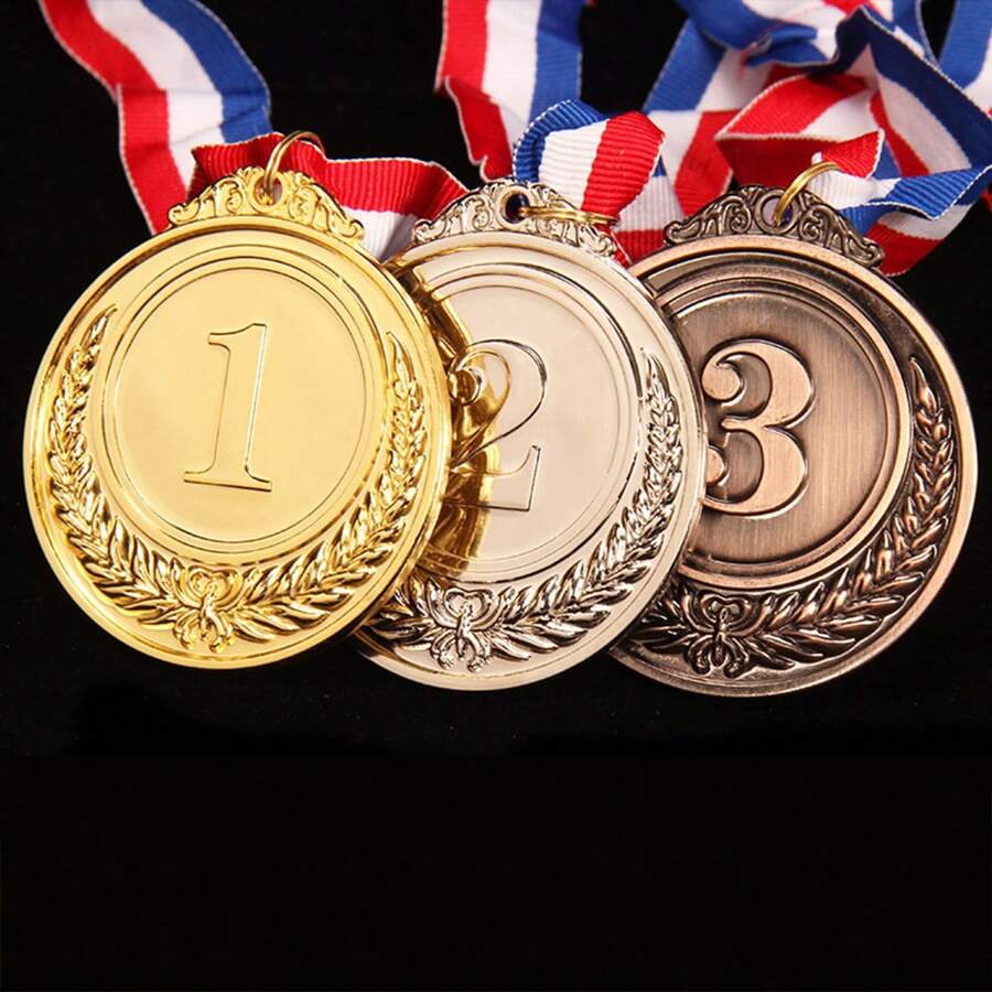 3 Pcs Gold Silver Bronze Medals 1st 2nd 3rd Place Award Medals For ...