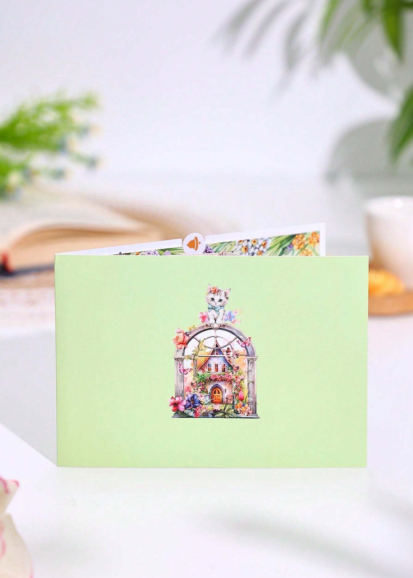 1 pezzo Cartolina con decorazioni floreali per la festa della mamma ...