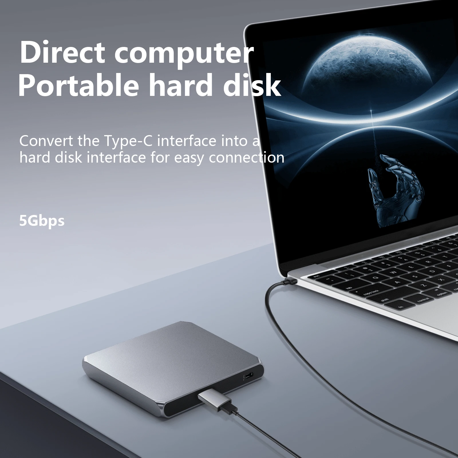 1pc USB C To Micro B Adapter, Micro B To USB C 3.0 Hard Drive Cable ...