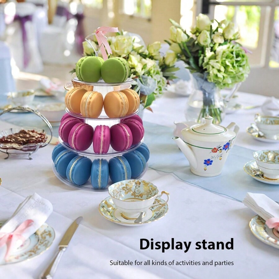 6 Tiered Tray Stand Round Macaroon Tower - Macarons Cookie Tower ...