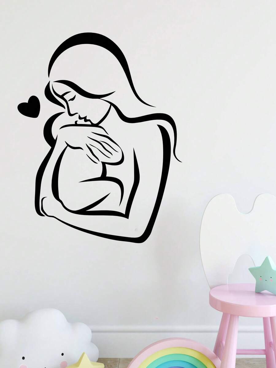 Mother And Baby Wall Heart Family Sticker Decals Vinyl Bedroom Living ...