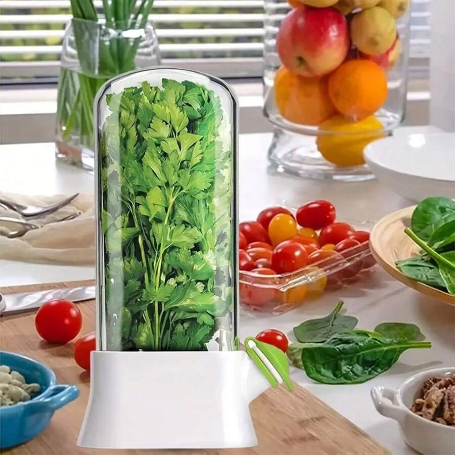 1pc Herb Saver, Vegetable Preservation Bottle, Herb Storage Container ...