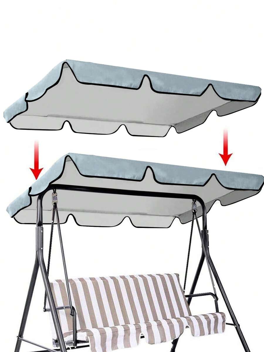 1pc Porch Swing Canopy, Replacement Waterproof Swing Canopy, 3 Garden ...