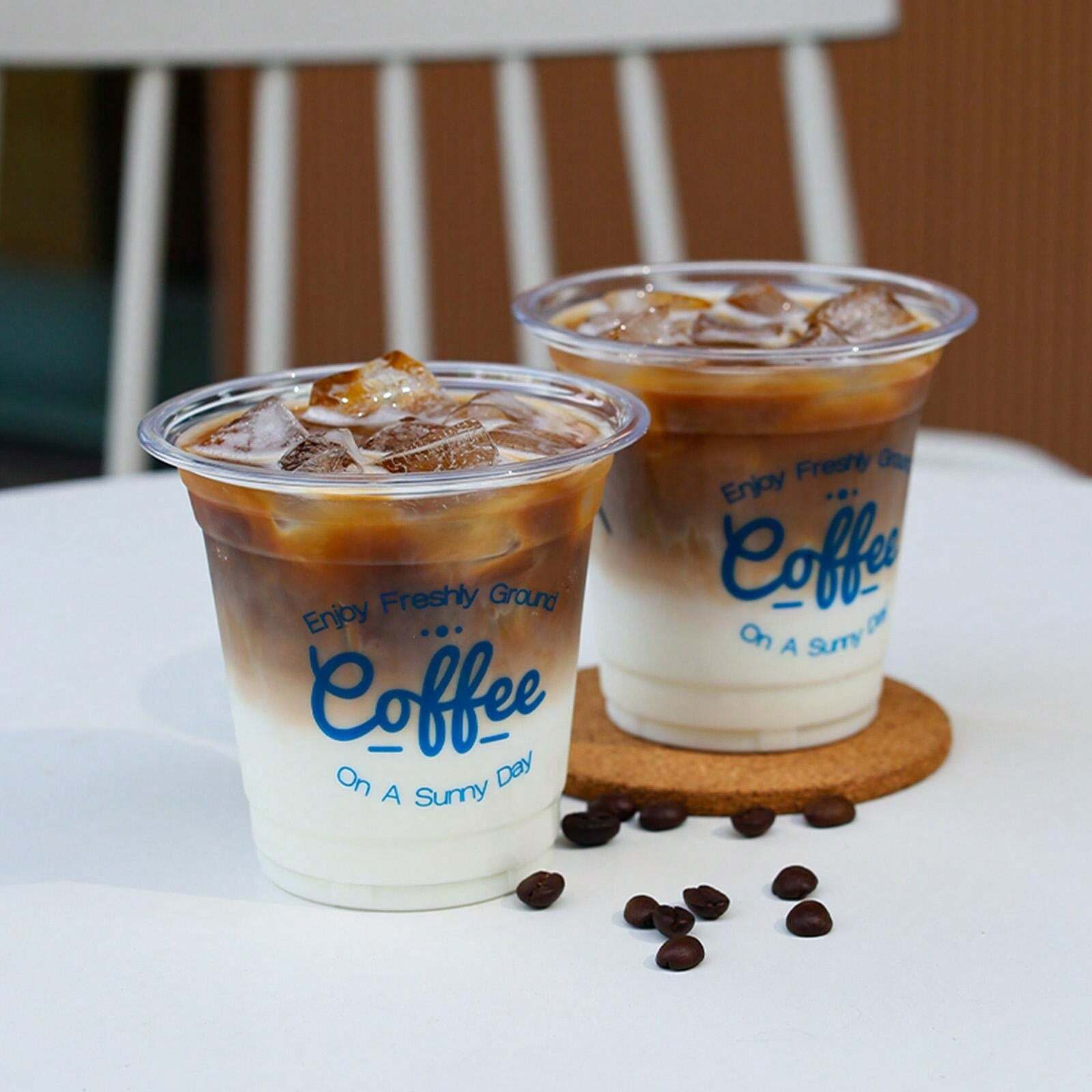 20 Sets Of 11oz Blue Coffee And Cold Drink Cups. Reusable After Washing ...