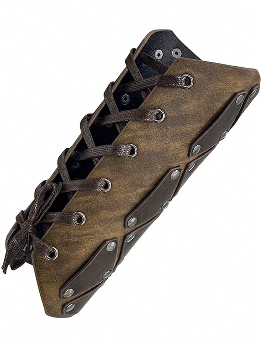 Medieval Brigandine Arm Guards, Mercenary Faux Leather Gauntlet ...