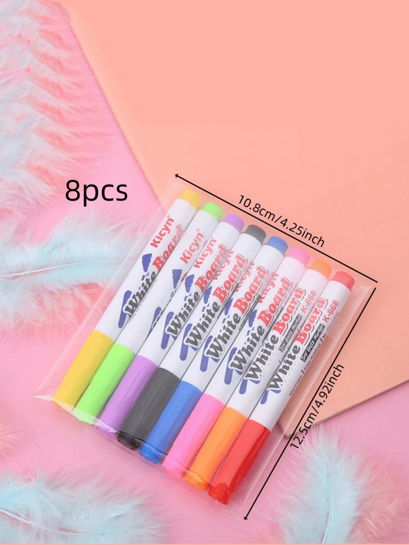 8 Colors Floating Water-Soluble Erasable Whiteboard Markers, Children ...