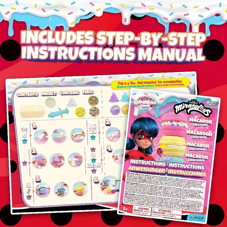 Miraculous Ladybug - Sprinkles N' Slimy Macarons - Slime Kit For Girls ...