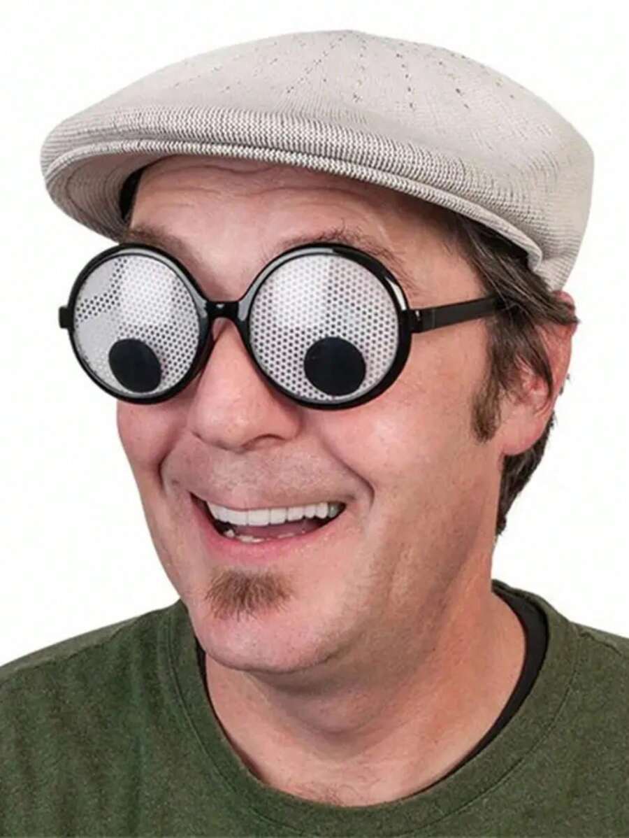 1pc Creative Round Frame Spinning Eyeball Glasses, Funny Selfie ...