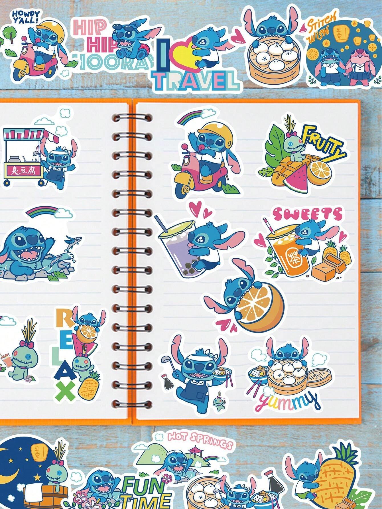 40 ชิ้นการ์ตูน Stitch สติ๊กเกอร์กันน้ำ DIY แล็ปท็อปสเก็ตบอร์ด ...