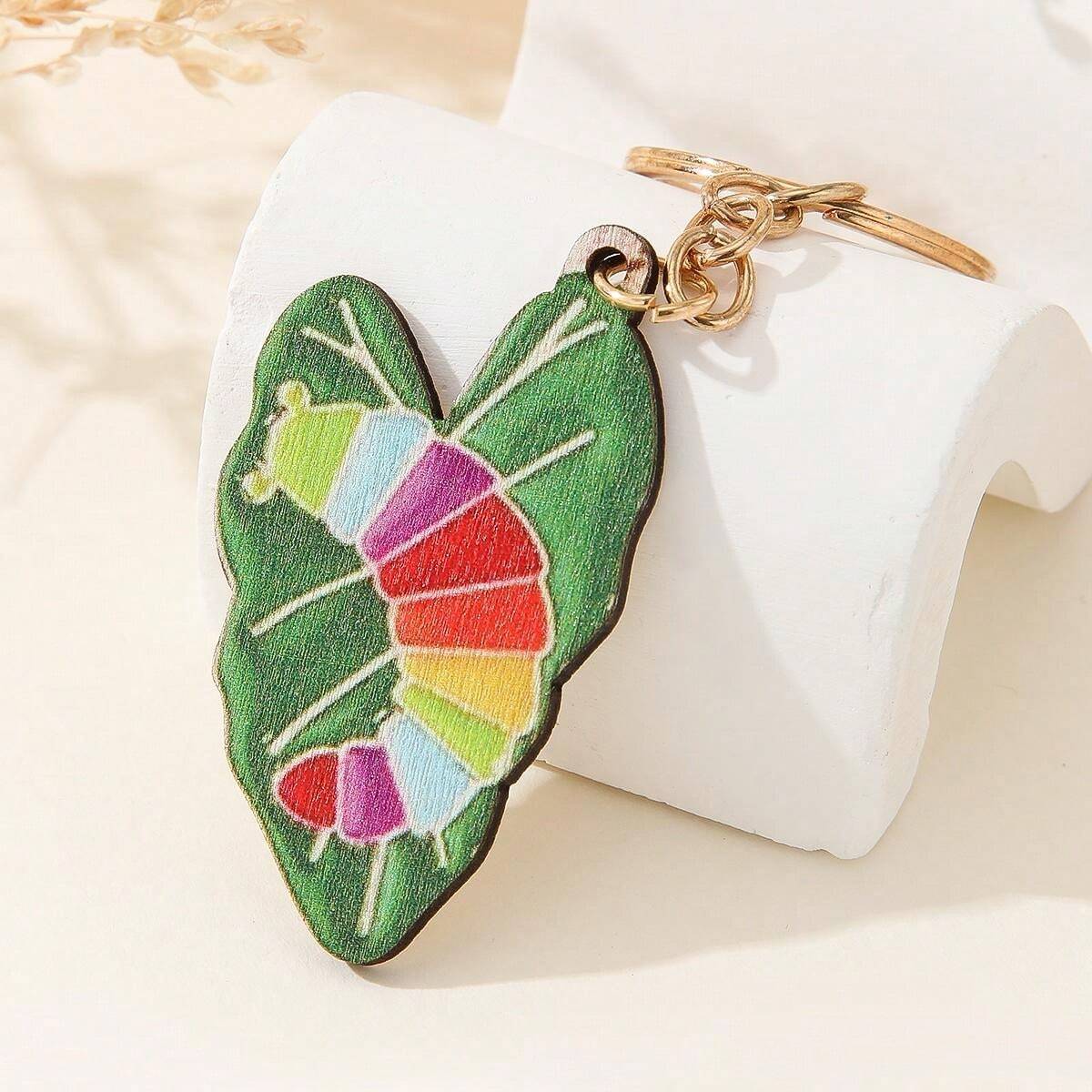 Silkworm Keychain - Fashionable And Unique Caterpillar Key Pendant ...