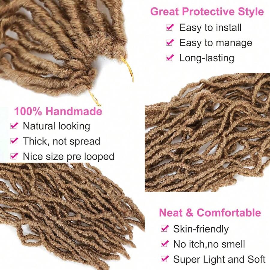 Faux Locs Crochet Hair 14 Inch Soft Locs 1 Pack Crochet Hair For Women ...