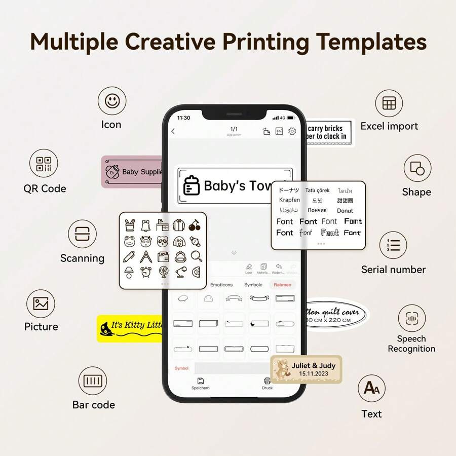 NIIMBOT D110 Upgraded Mini Label Maker Machine With Tape, Portable ...