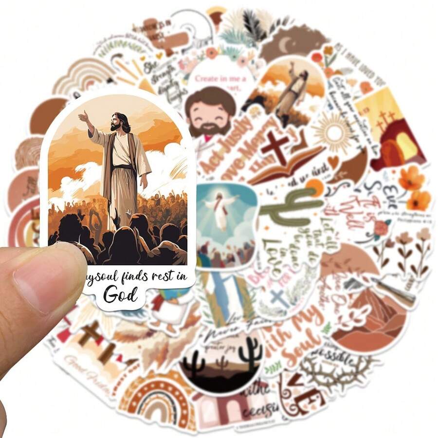 50PCS Christian Stickers Bible Verse Stickers Faith Stickers Bible ...