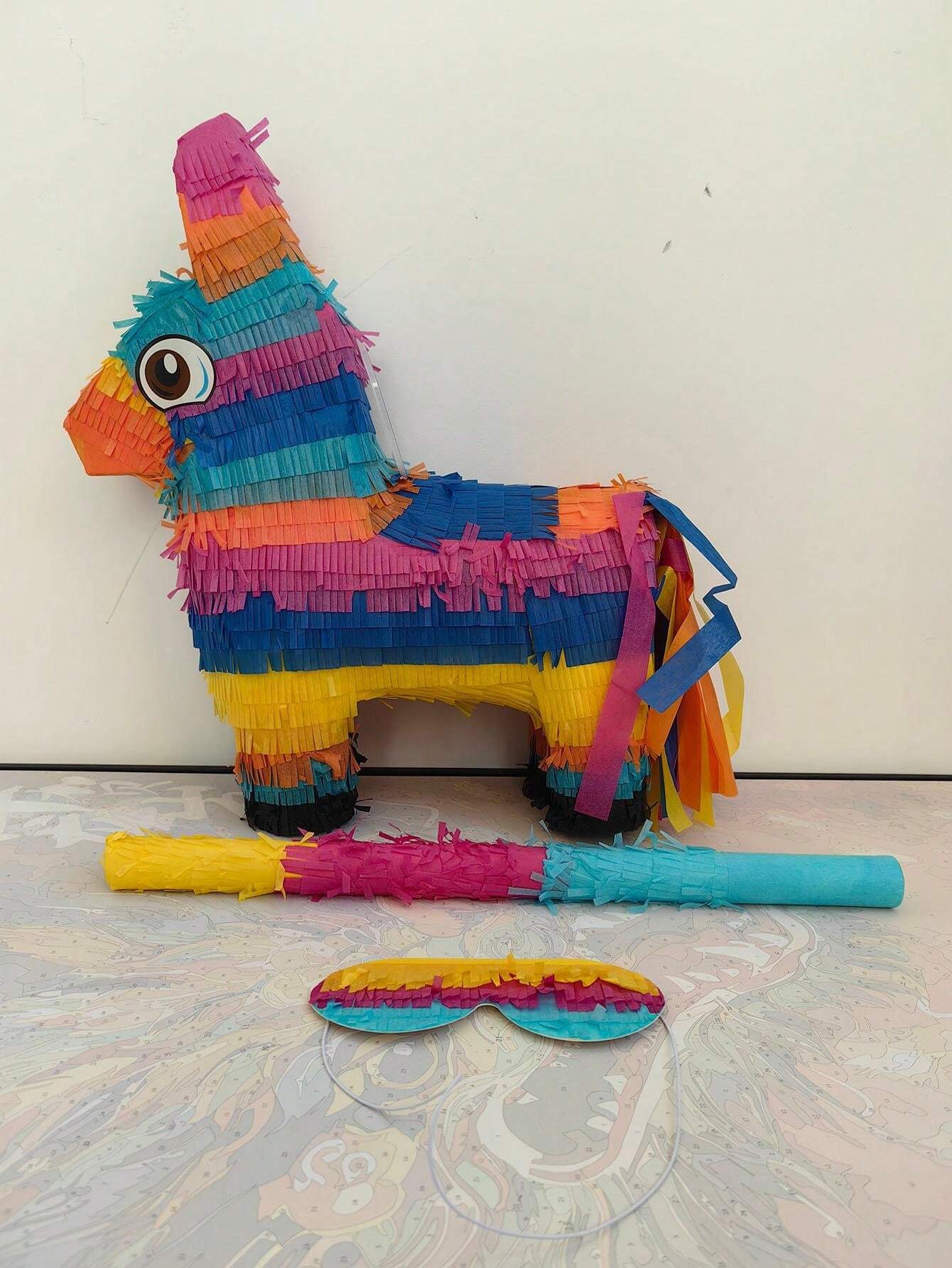 1 Set/CAJA con palo y venda, Piñata burrito para fiesta, paquete de ...