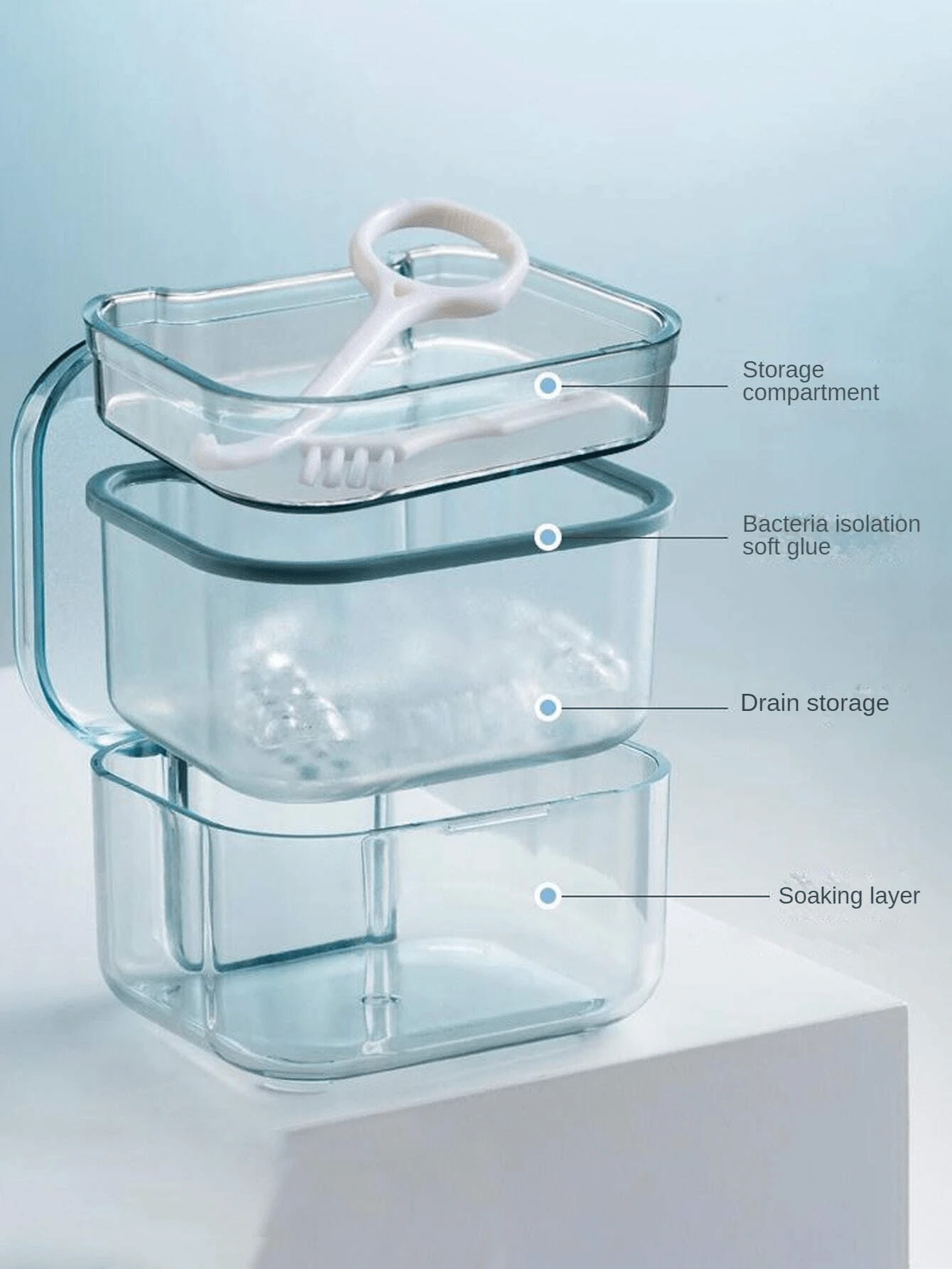 1pc Invisible Braces Retainer Storage Case For Teeth, Orthodontic And ...