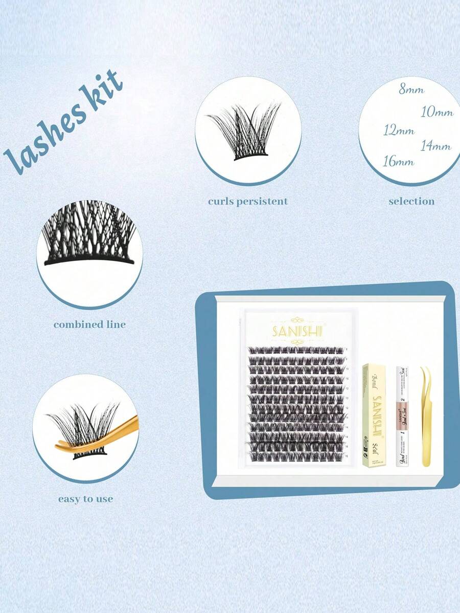 SANISHI Sanishi Lashes Natural Lash Extension Kit: 144pcs Lash ...