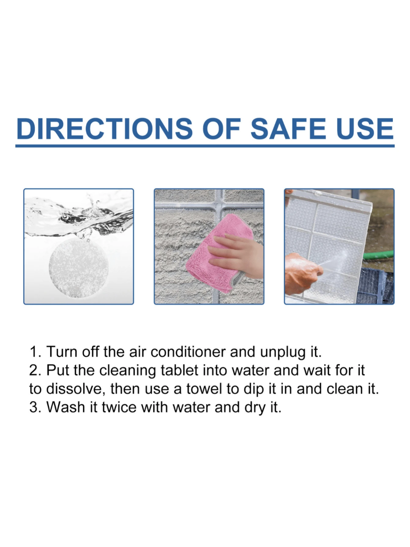Jakehoe Air Conditioner Cleaning Tablets For Household Wall Mounted ...