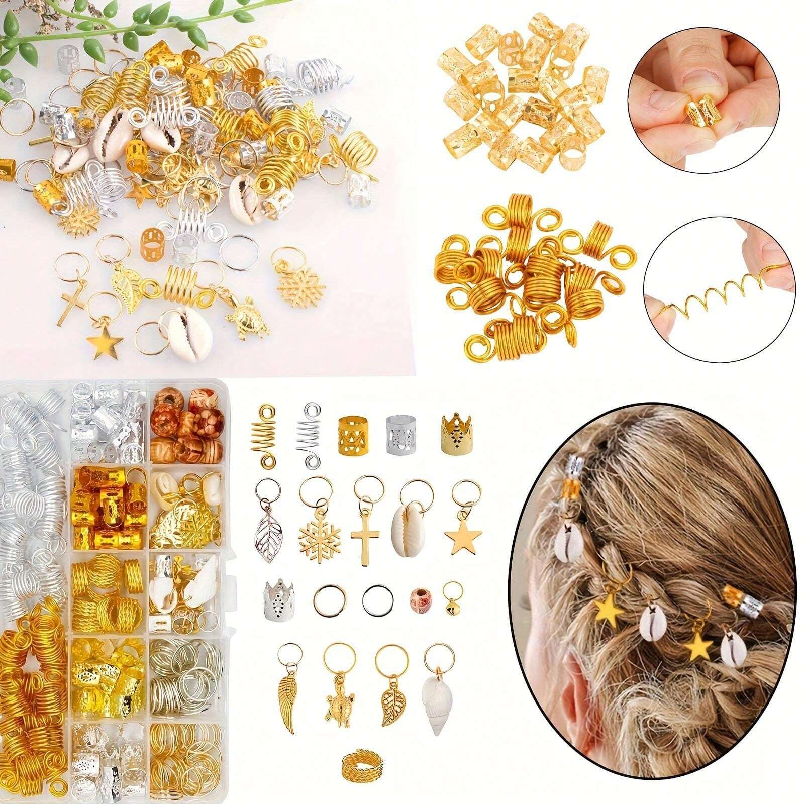 238PCS Gold Hair Braid Accessories: Perfect For Anyone, Comes In ...