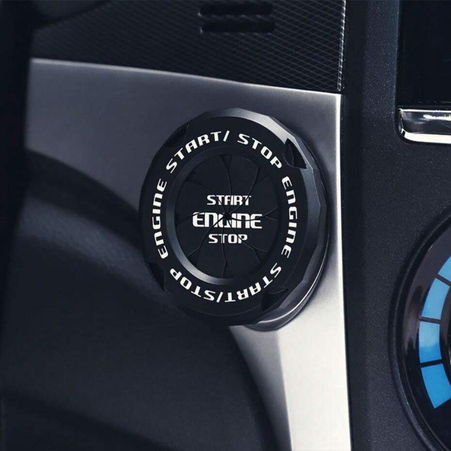 Car Engine Start Stop Button Cover, Push To Start Button Ignition Cover ...