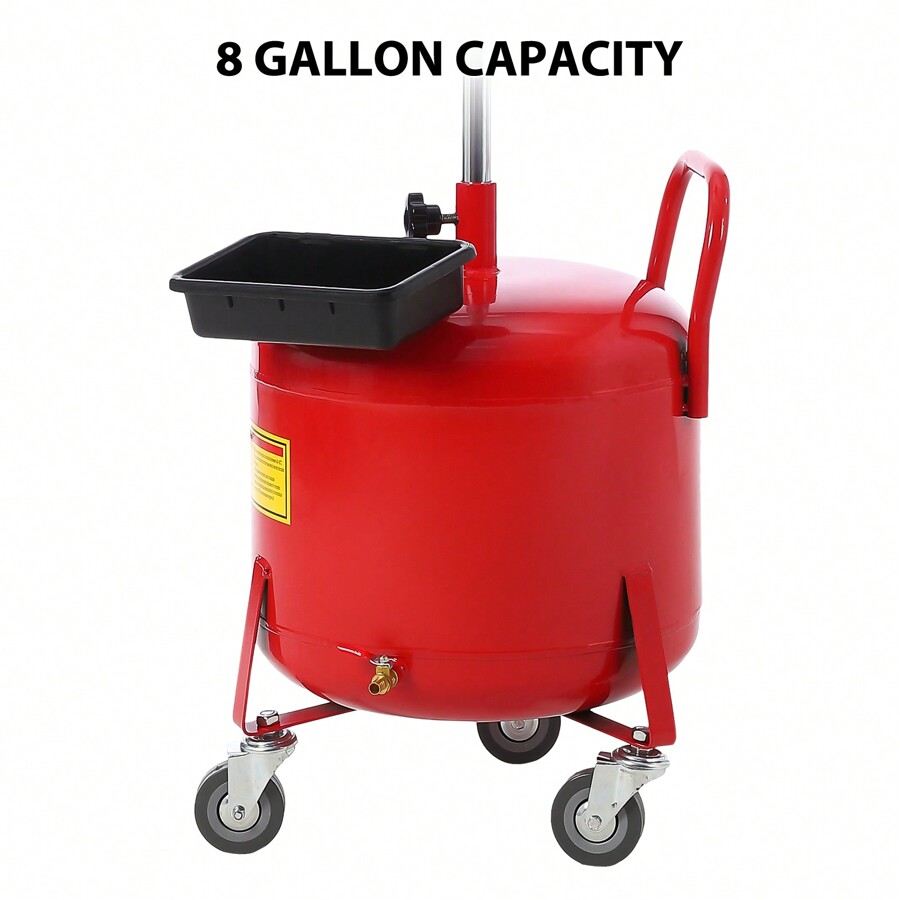 8 Gallon Portable Waste Oil Drain Tank With Air Operated Drainer ...
