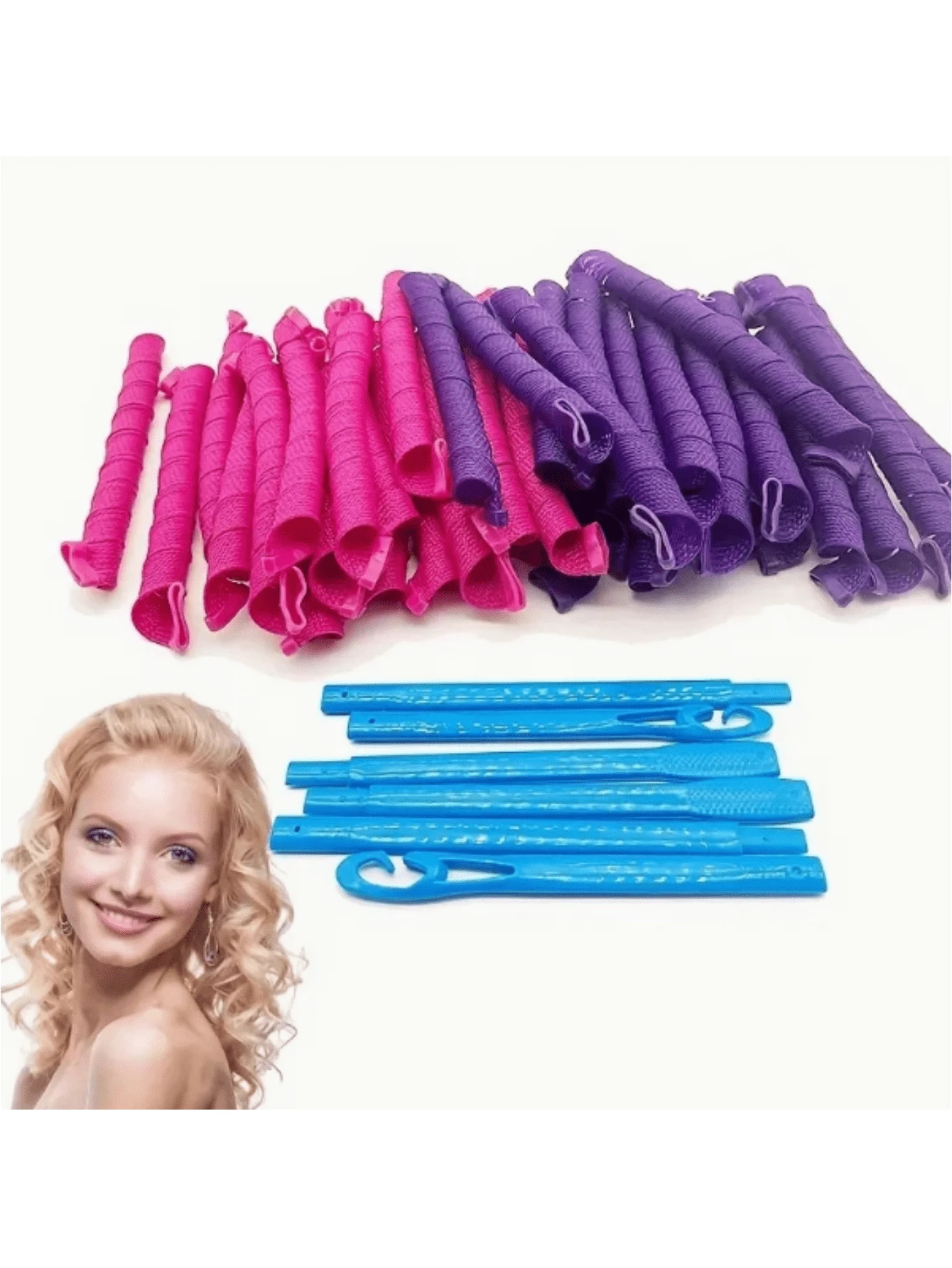 10 ชิ้น 30 ซม.Magic Hair Curlers Heatless Curlers ไม่มีความร้อนเกลียว ...