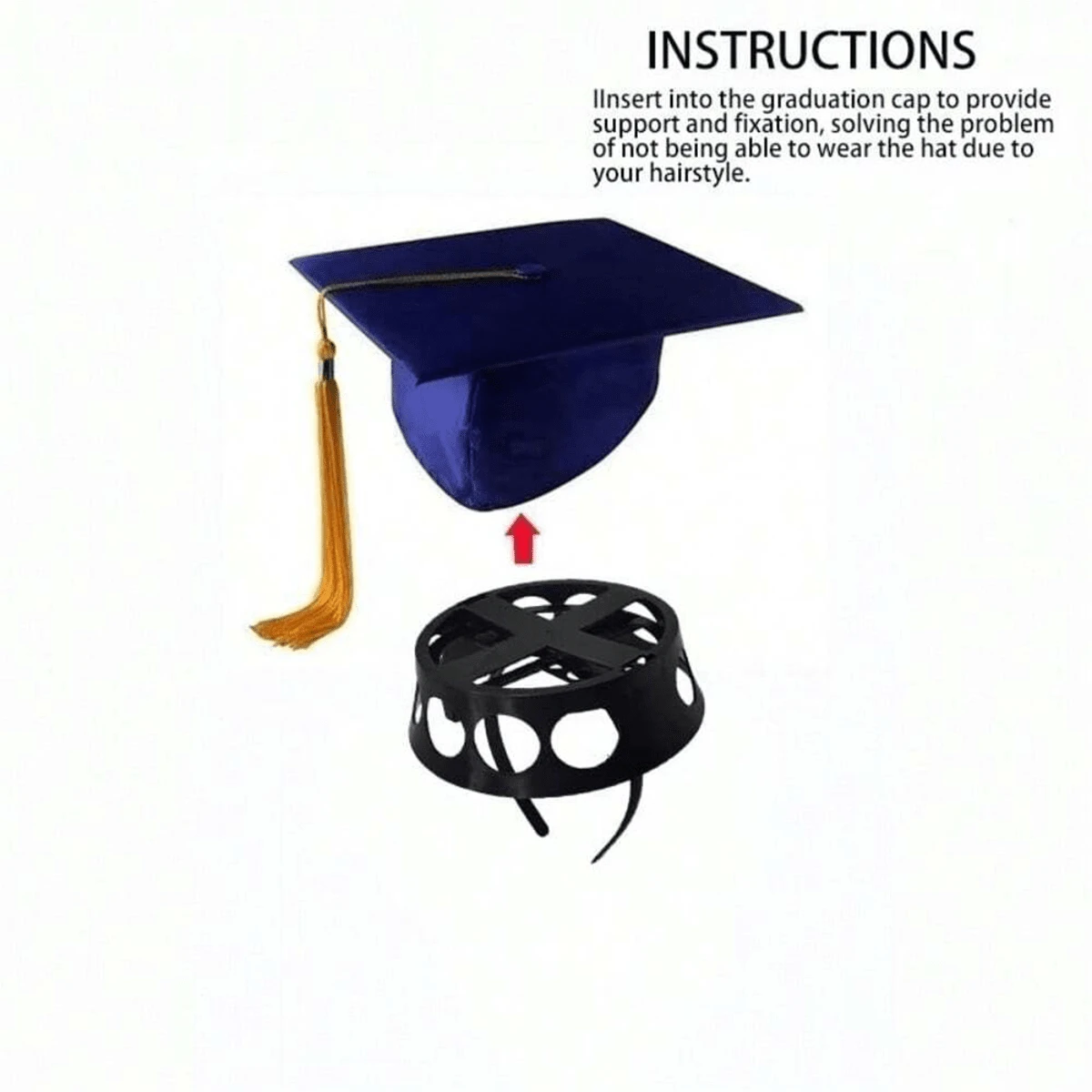 2pcs Portable Non-Slip Graduation Cap Holder And Bachelor's Cap Fixing ...