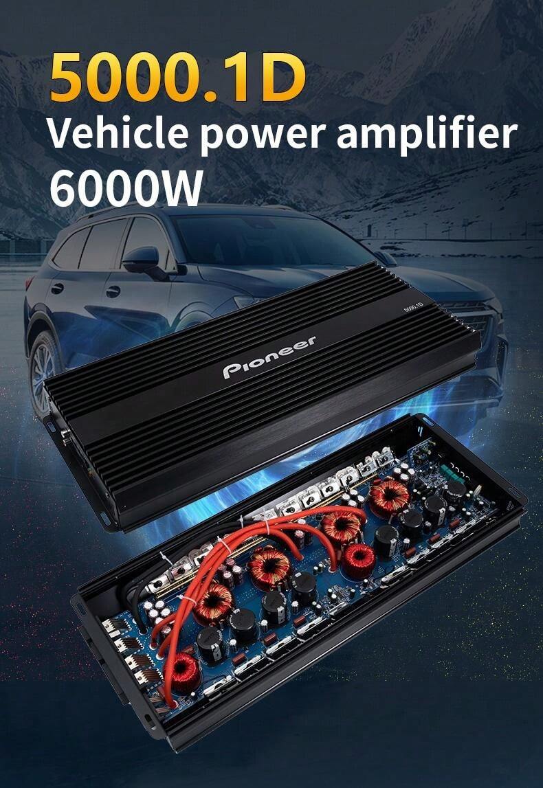 5000 Watt RMS Class D 1-CH 1/2/4-Ohm Stable Monoblock Audio Power ...